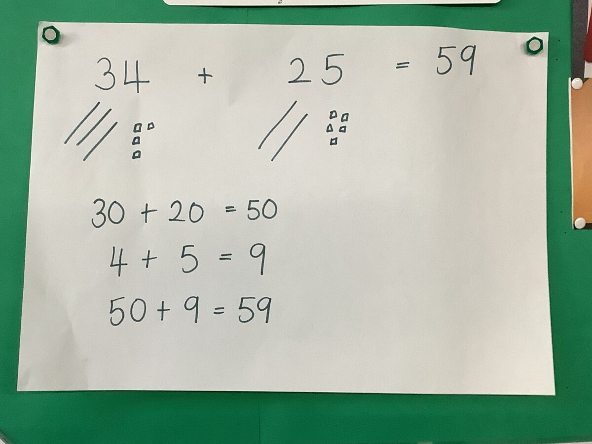 Maths Adding Two 2 digit Numbers Scholes Elmet Primary School Leeds